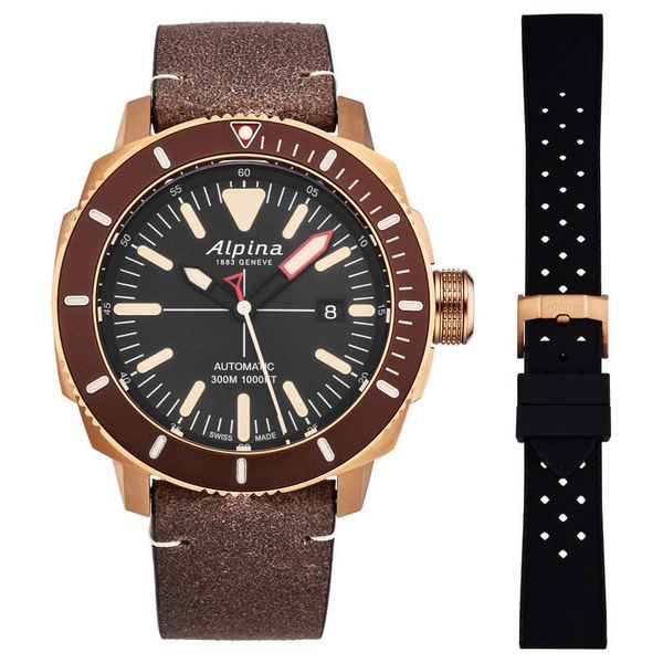 Alpina AL-525LBBR4V4 Store Display 9.7 out of 10 Men's Seastrong Black ...