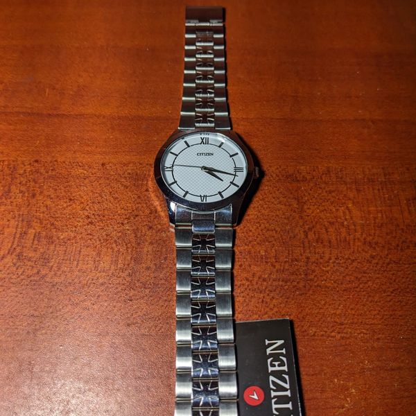 citizen quartz mens watch Silver Color Made in Japan | WatchCharts ...