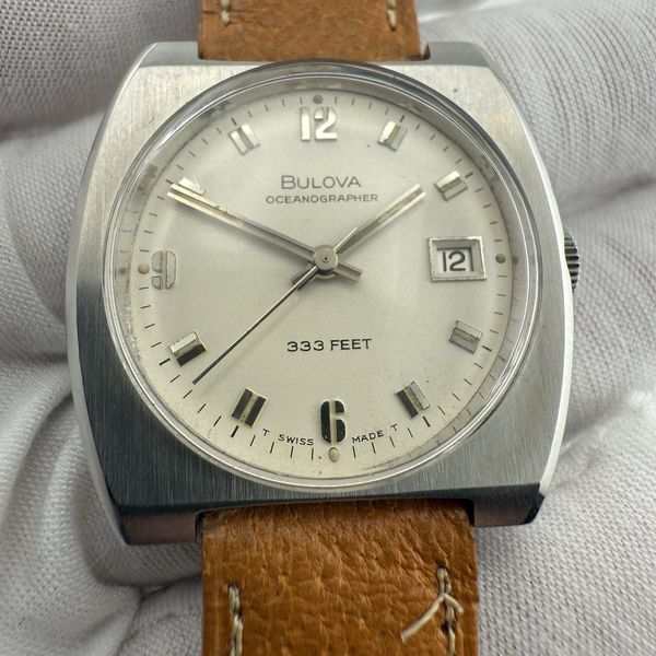 Bulova Oceanographer 333 Vintage Mechanical Watch 1960's 35mm Case ...