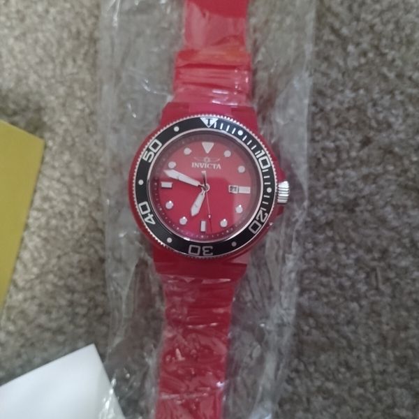 Invicta Men's 52mm GRAND PRO DIVER ANATOMIC FULL LUME Neon Glow RED ...