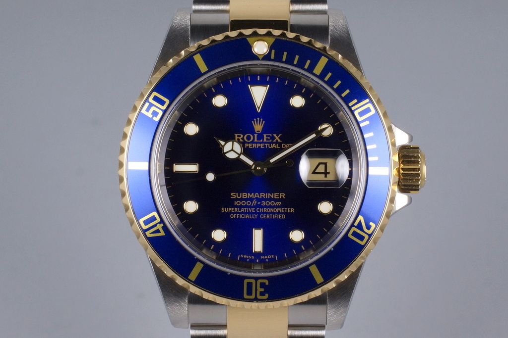 FS: 2005 Rolex Two Tone Blue Submariner Ref: 16613 with Box and Papers ...