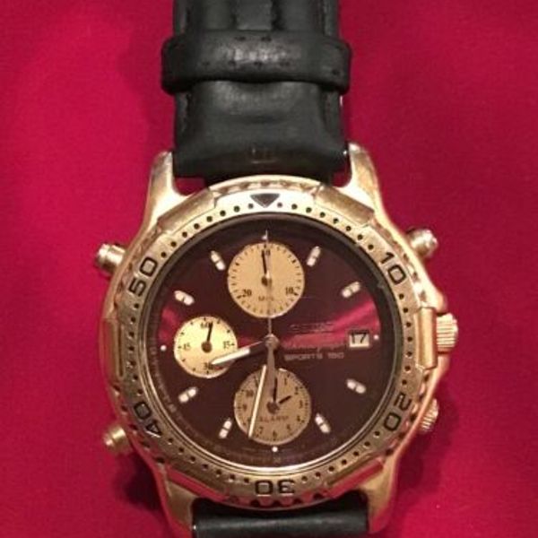 Seiko Sports 150 Alarm Chronograph 7T32-6B89 Quartz Analog Men's Watch ...
