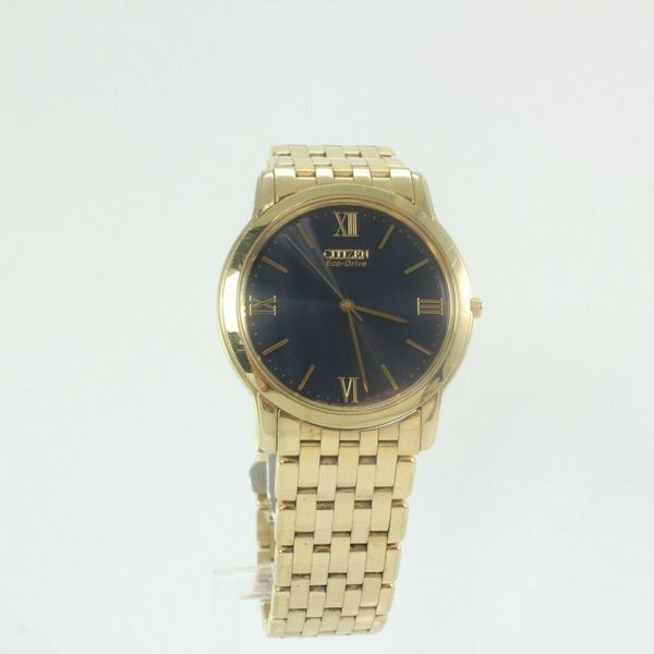 Citizen Eco-Drive Stiletto G431-T001807 Gold Tone Stainless Steel Men's ...