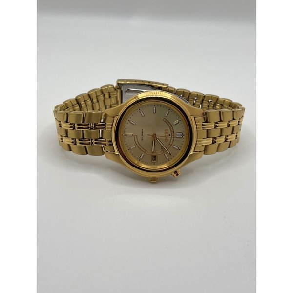 Seiko Kinetic Gold Tone Men's Watch Indicator Date Japan Movement ...