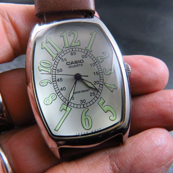 MTP-1203 Casio Wine Barrel Shape Modern Classic Quartz Men Watch ...