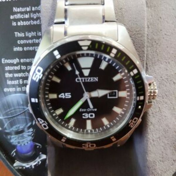 Citizen Eco-drive E111-r011634 Mens Watch Stainless Steel Black Dial ...