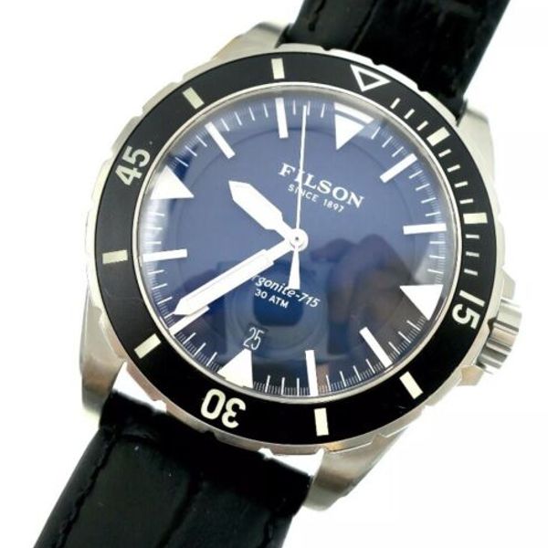 FILSON Argonite-715 Diver (Shinola) Mens 42mm Black Dial Watch with ...