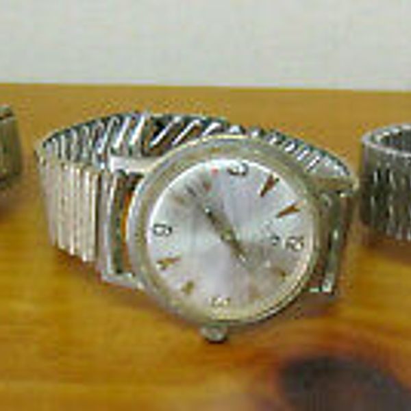 3 vintage mens wrist watches Orvin & Sir Roger 17 jewels & Timex as is ...