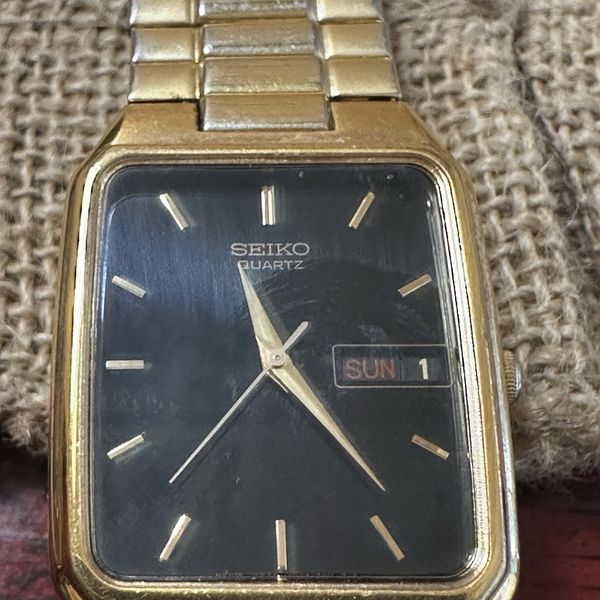 Menâ s Rare Vintage Seiko El Dorado Watch V701-5E49 R1 Gold Tone Needs Battery | WatchCharts ...