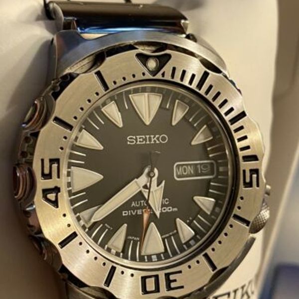 *Mint* Seiko 2nd Gen Black Monster SRP307J1 Auto Made in Japan- CIB W ...