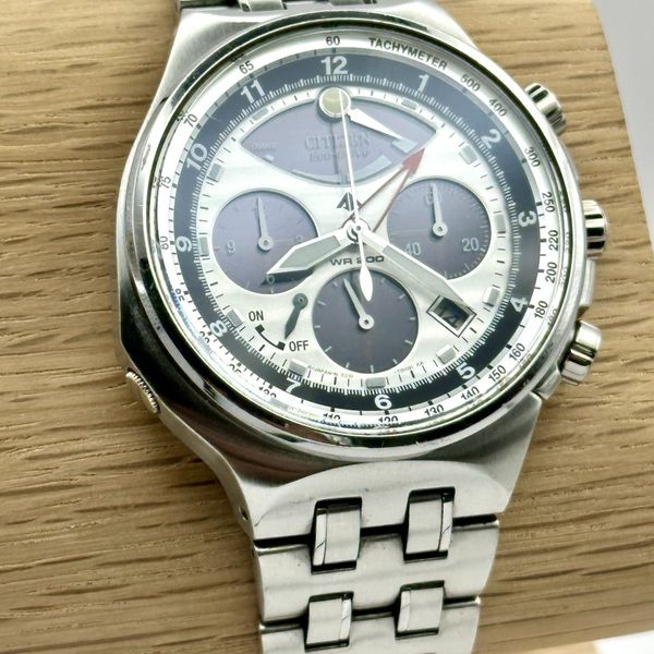 CITIZEN ECO-DRIVE CALIBRE 2100 E210-T007058 MENS WATCH PANDA DIAL ...