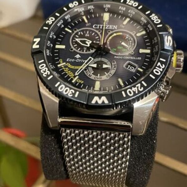 Citizen CB5848-57L Promaster Navihawk Blue Angels Atomic Chronograph ...