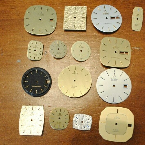 VINTAGE OMEGA WATCH FACES SWISS MADE FIFTEEN (15) NOS | WatchCharts ...