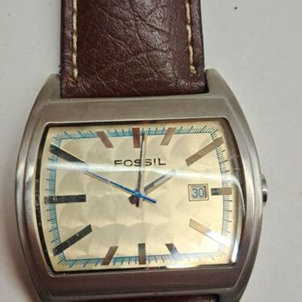 Fossil JR-8118 Pattern Dial Analog Quartz Brown Leather Band Mens ...
