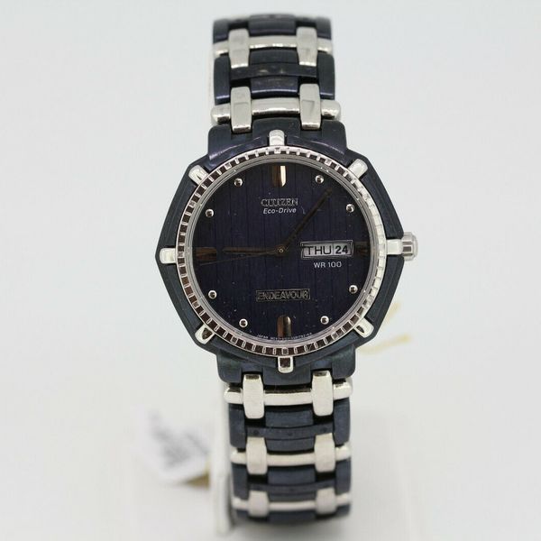 Citizen Eco-Drive E101-S030510 Endeavour Blue Stainless Steel Men's ...