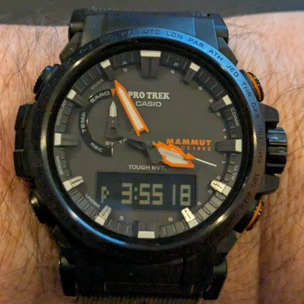Casio Pro Trek MAMMUT PRW-61MA-1AJR 160th Anniv Collab. Solar Powered ...