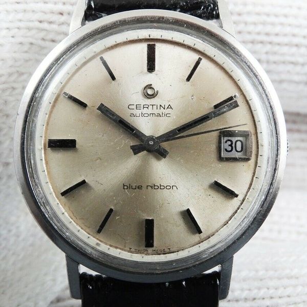Certina Blue Ribbon Automatic 27 J. 25-651 Vintage Swiss Solid Steel Mens Watch | WatchCharts ...