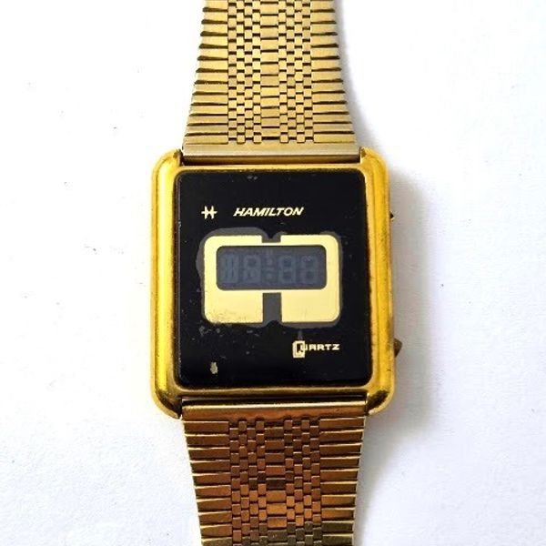 Vintage Hamilton Quartz 880001-4 Men's Wrist Watch, Vintage Watches ...