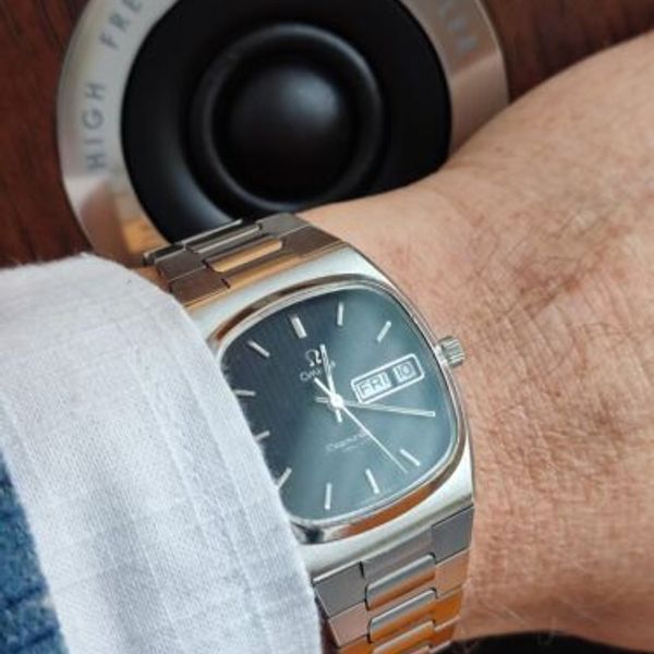 Vintage Omega Seamaster Automatic TV Black Dial 1970s Bracelet Watch ...