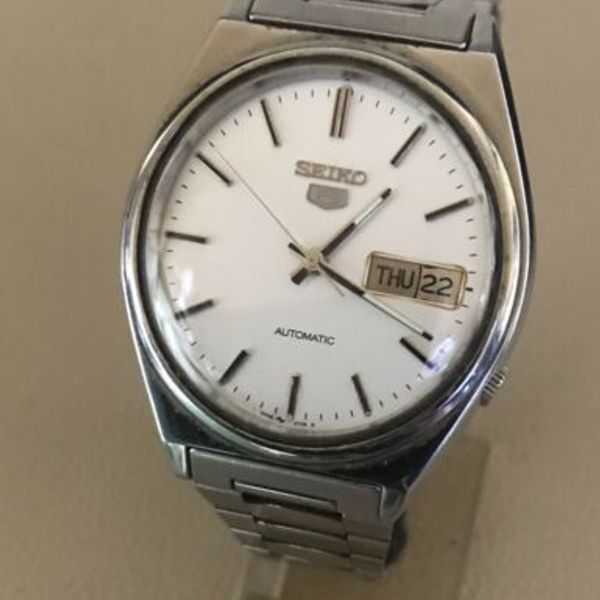 VINTAGE SEIKO 5 AUTOMATIC 7009-3140 STAINLESS STEEL GENT'S WATCH WITH ...