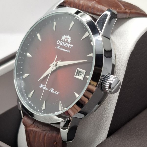 Orient Automatic Men’s watch 22-jewels Red Dial Day/Date stainless ...