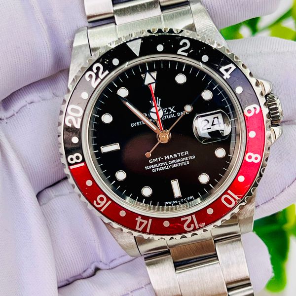 [Watch only ] Rolex GMT-Master , 16700 ‘Coke' Black Dial | WatchCharts ...