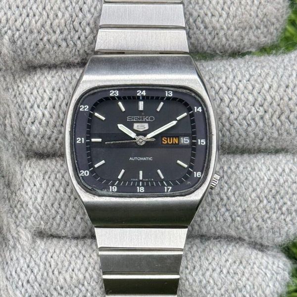 Rare Square Vintage Seiko 5 6309-523A Automatic Stainless Steel Wrist ...