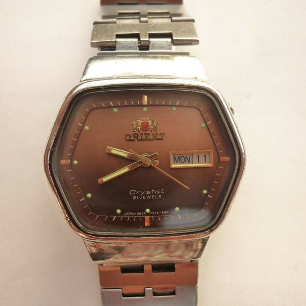 Orient Crystal G469797-4A CA Automatic 21J Day-Date Watch Japan ...