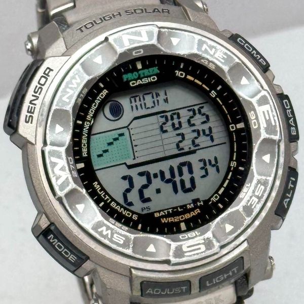 Casio ProTrek PRW-2500T-7JF 2.22inch Titanium Solar Radio Watch 8 ...