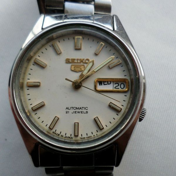 Vintage Seiko 5 7S26-3160 Automatic 21 Jewels Mens Watch | WatchCharts ...