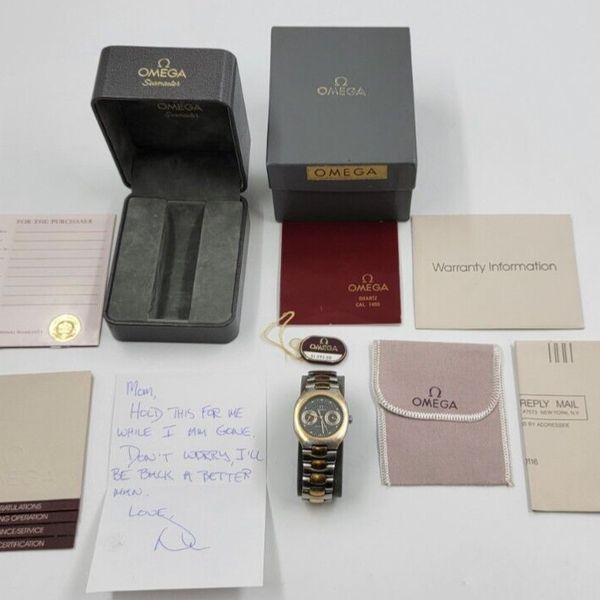 Omega Seamaster Polaris 1455 Stainless Steel Gold Day Date Original Box ...