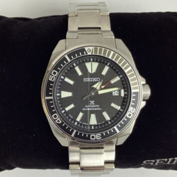 Seiko Srpf03 Mens Prospex Automatic Watch Black Dial Stainless Steel
