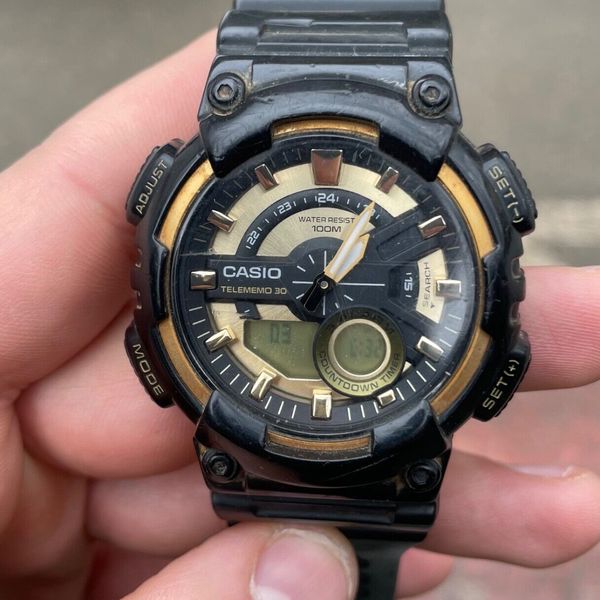 CASIO TELEMEMO 30 WORLD TIME MENS WATCH SPORTS RARE | WatchCharts ...