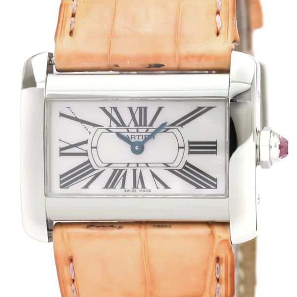 Cartier (CARTIER) Mini Tank Divan Pink Shell Dial Stainless Steel ...