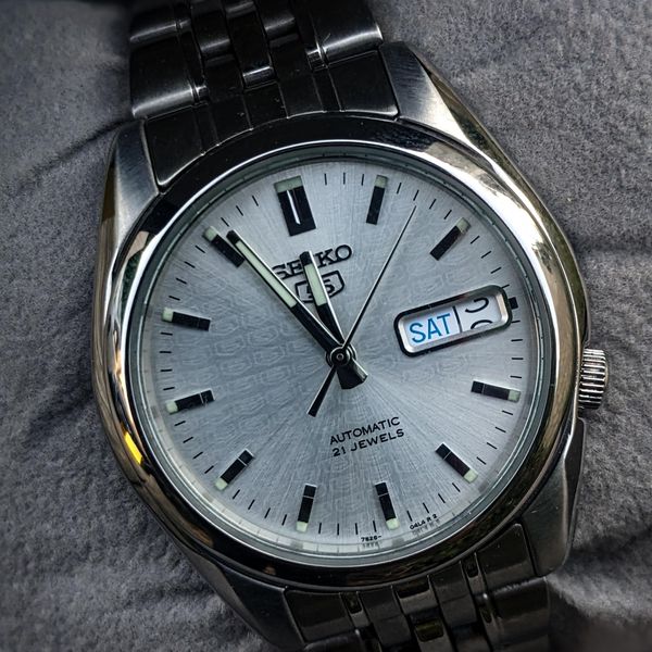 [wts] SEIKO 5 SNK355 Men's Silver printed Dial Automatic Watch in 145 ...