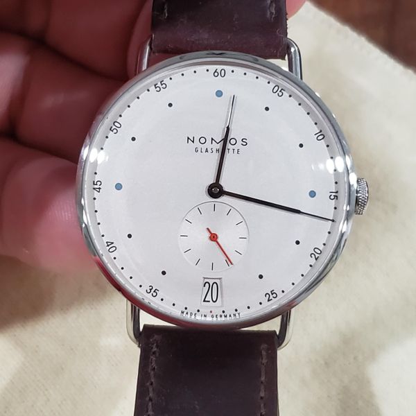 FS: NOMOS METRO DATUM/BOX AND PAPERS - MINT CONDITION | WatchCharts ...