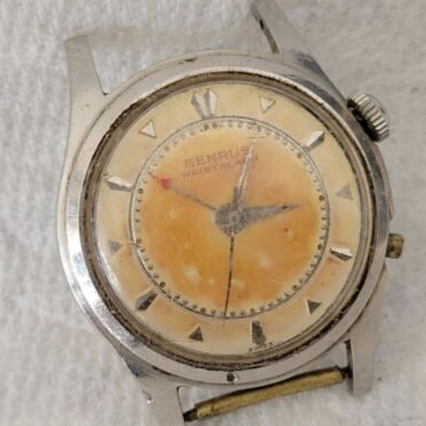 Vintage Benrus Wrist Alarm Men's Watch For Parts Or Restoration ...