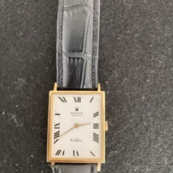 A rare rectangular 18ct 18k Rolex Gold Cellini | WatchCharts Marketplace