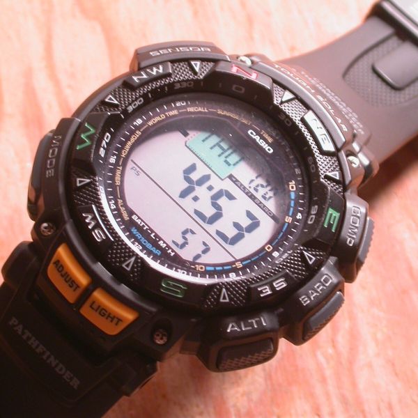 Casio Pathfinder Solar Sporty Digital Compass Watch | WatchCharts ...