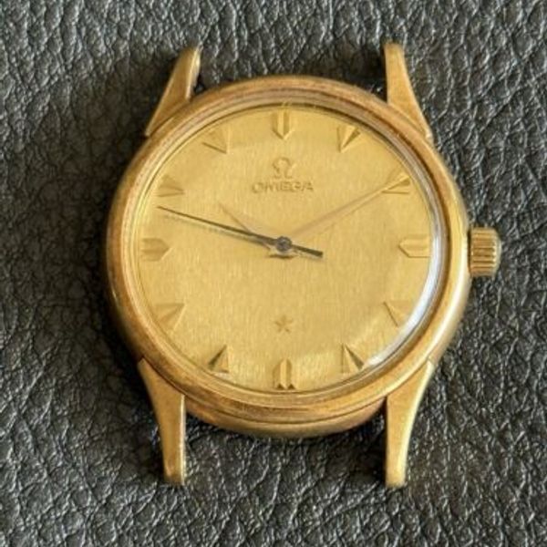 Omega 14381-2 Constellation Pie Pan Matte Gold Dial 18k Working Mens As ...