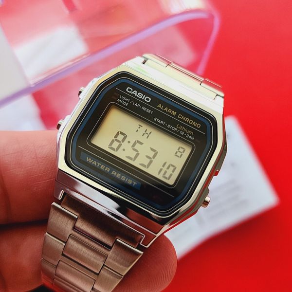 Casio Alarm Chronograph New Old Stock Vintage Retro Watch A158W Cal 593 ...
