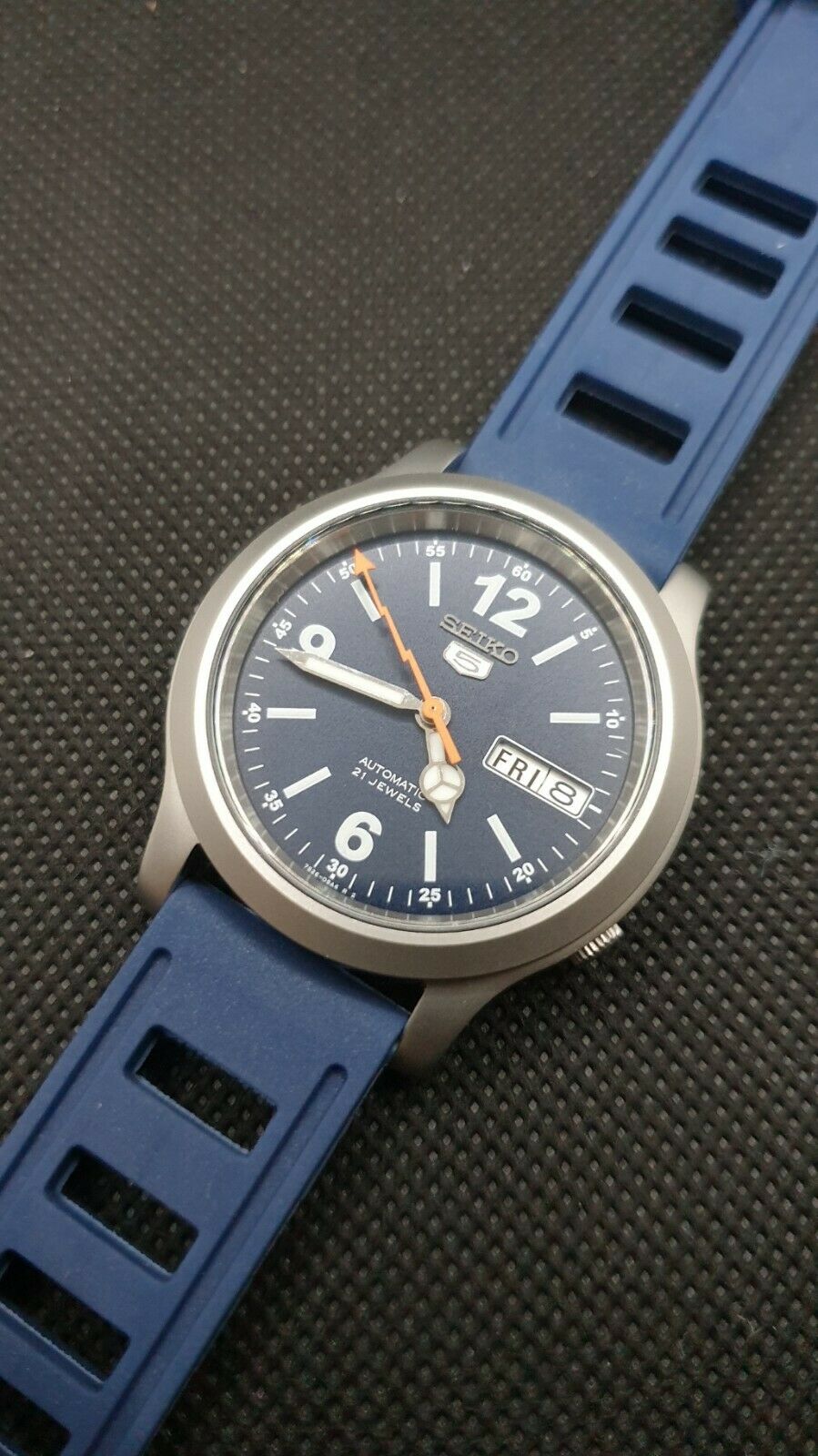 Seiko SNK805K2 modified with Blue SNKE57J1 dial and NH36 movement ...