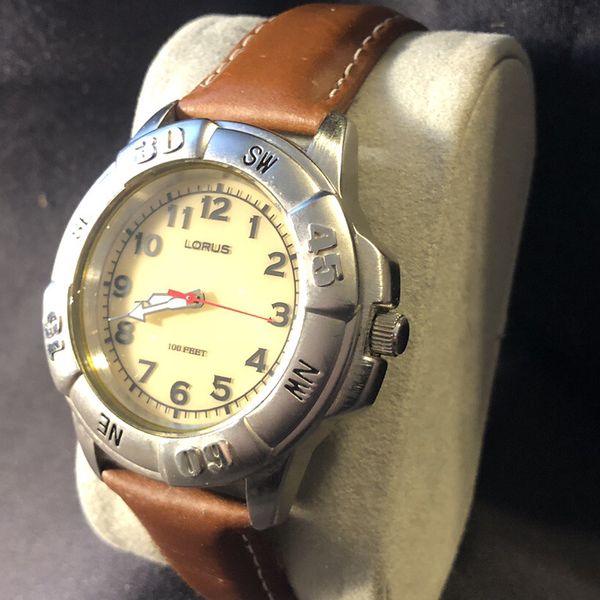 Vintage Menâ s Lorus Watch by Seiko light up dial 100feet rotating ...