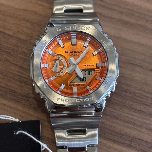 Casio G-Shock G-STEEL 2100 Series Steel Watch, orange dial ...