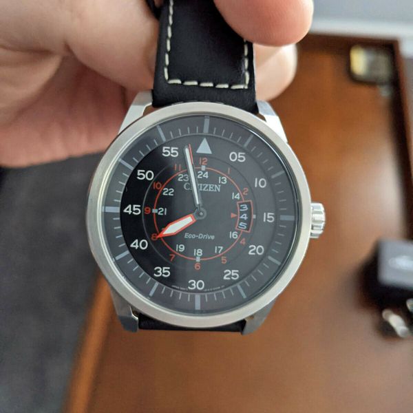 Men's Citizen Eco Drive Aviator Watch - J810-S090822 - EUC ...