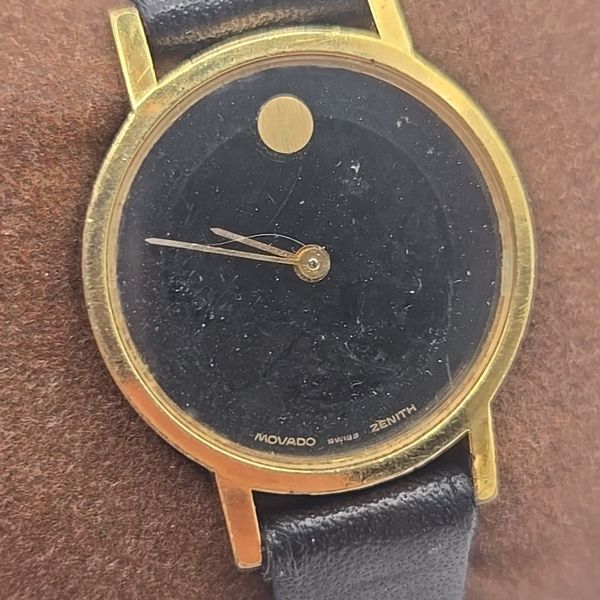 Movado Museum Zenith Made Gold Plated Bezel Manual Women's Wristwatch ...
