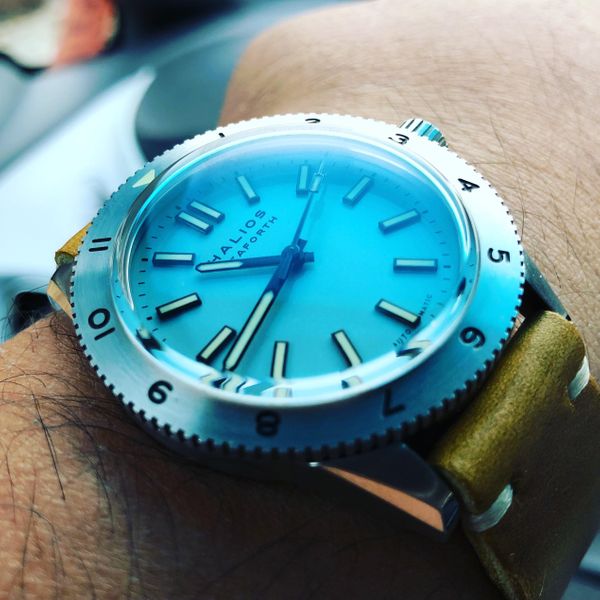 [WTS] Halios Seaforth Pastel Blue with GMT bezel | WatchCharts