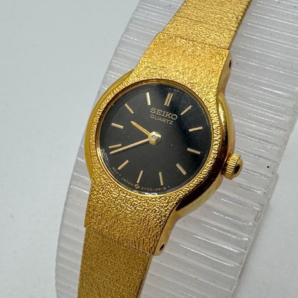 Vintage Seiko Quartz Watch 2Y00-0A49 Women Gold Tone Analog New Battery ...