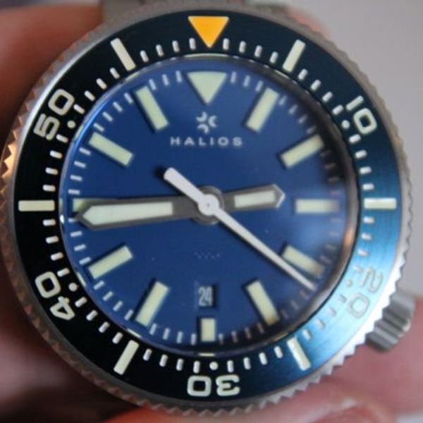 Sold: Halios Blue Puck | WatchCharts Marketplace