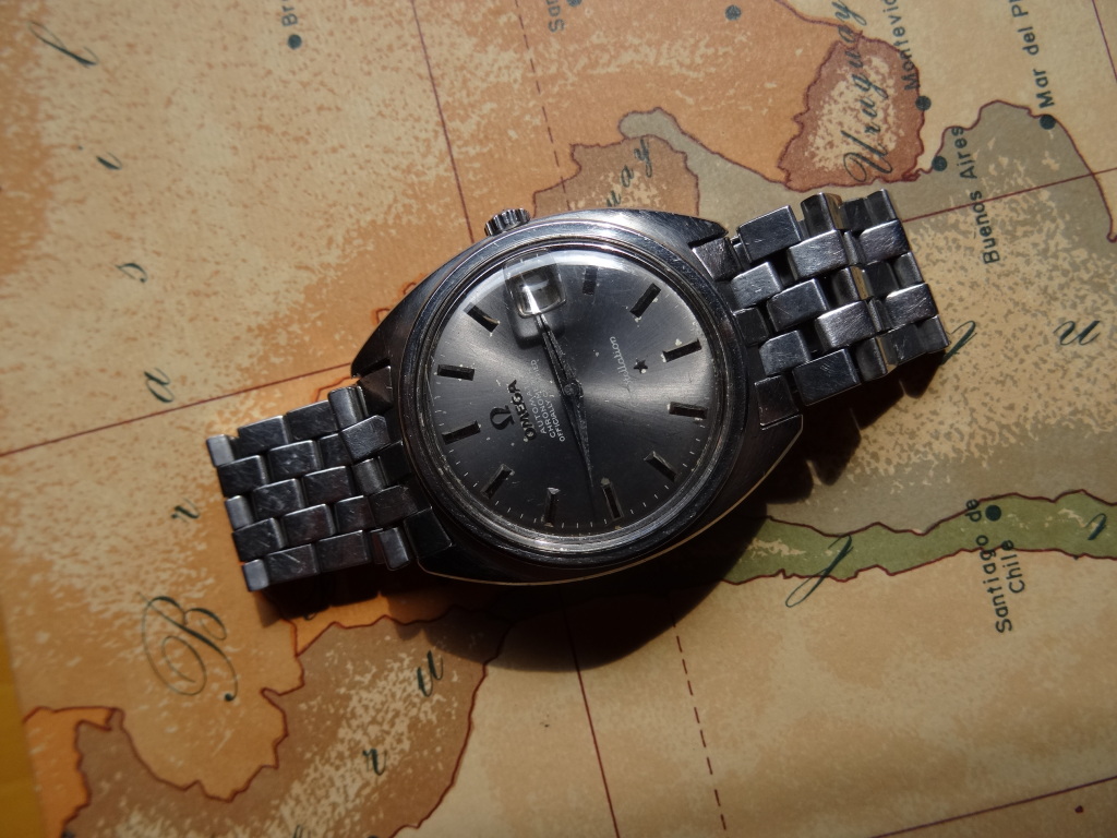 SOLD Omega Constellation C-Case 168.017- Metallic Grey Dial + bracelet ...